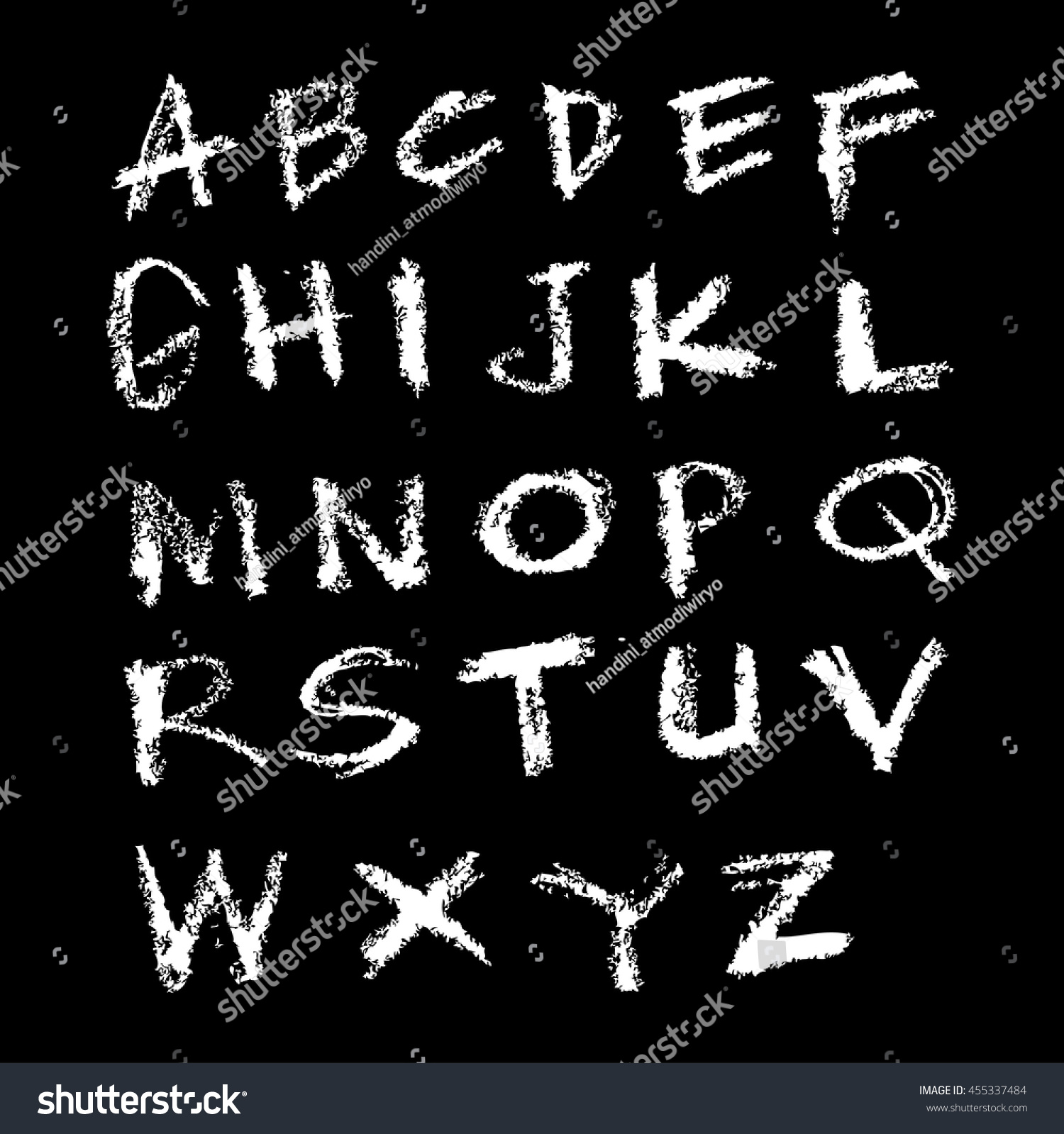 Hand Drawing Alphabet Stock Vector (Royalty Free) 455337484 | Shutterstock