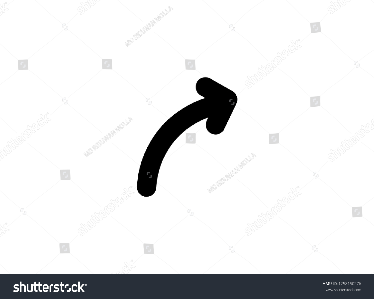 Hand Drawing Arrow Symbol Stock Vector (Royalty Free) 1258150276 ...