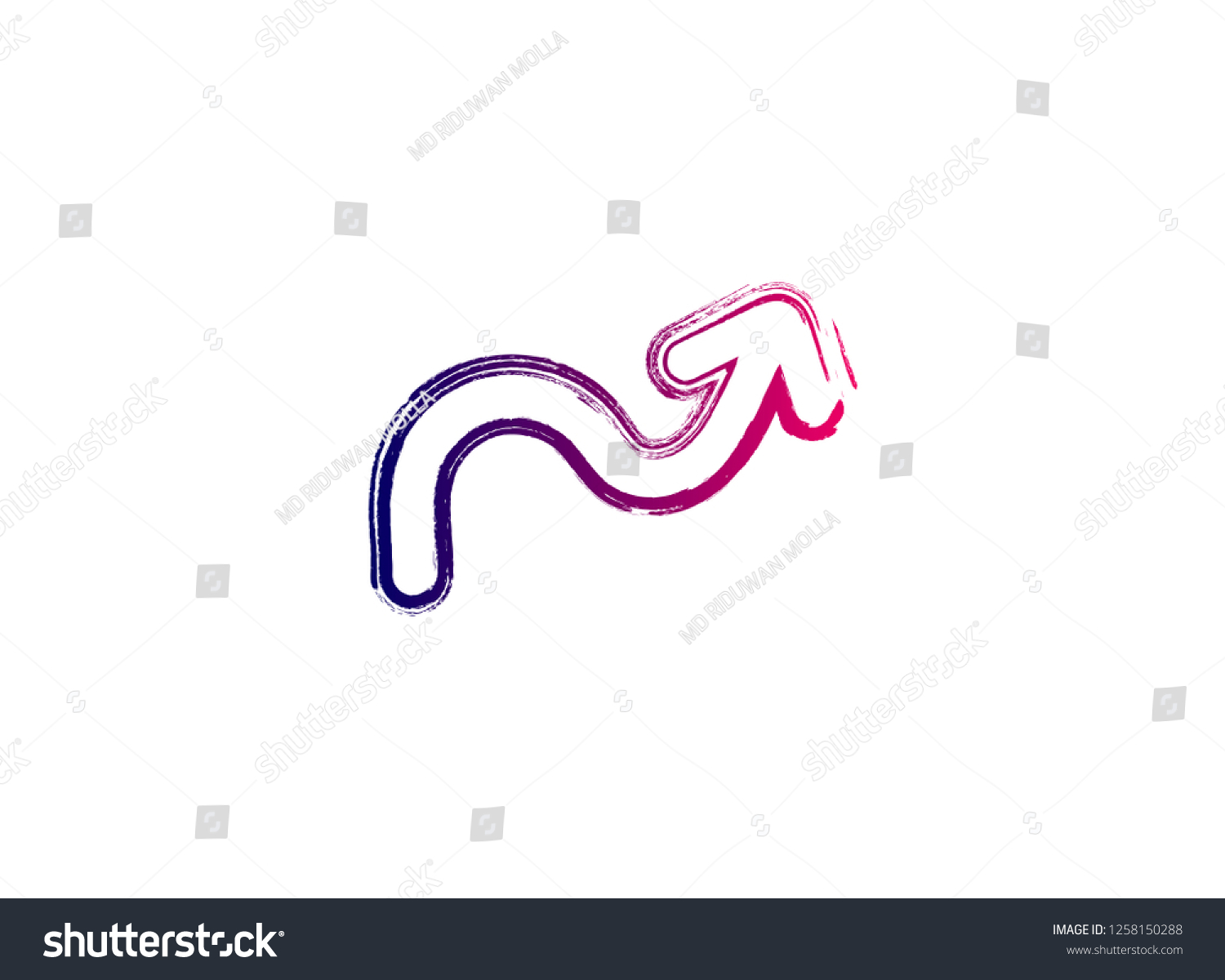 Hand Drawing Arrow Symbol Stock Vector (Royalty Free) 1258150288