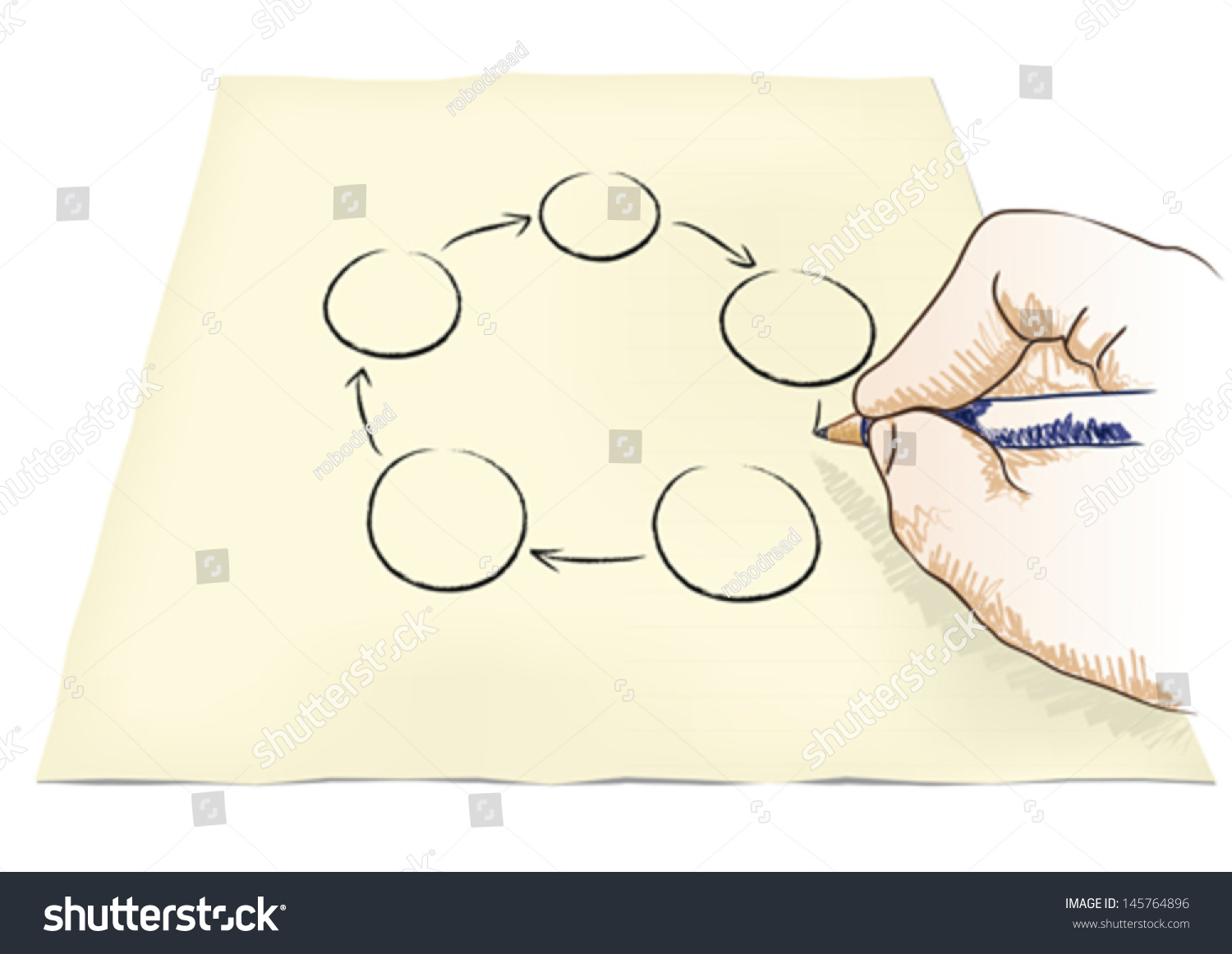 Hand Drawing Diagram Stock Vector (Royalty Free) 145764896 | Shutterstock