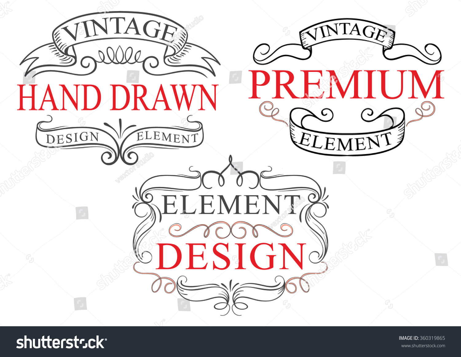 Hand Drawing Frame Swirl Border Template Stock Vector (Royalty Free ...