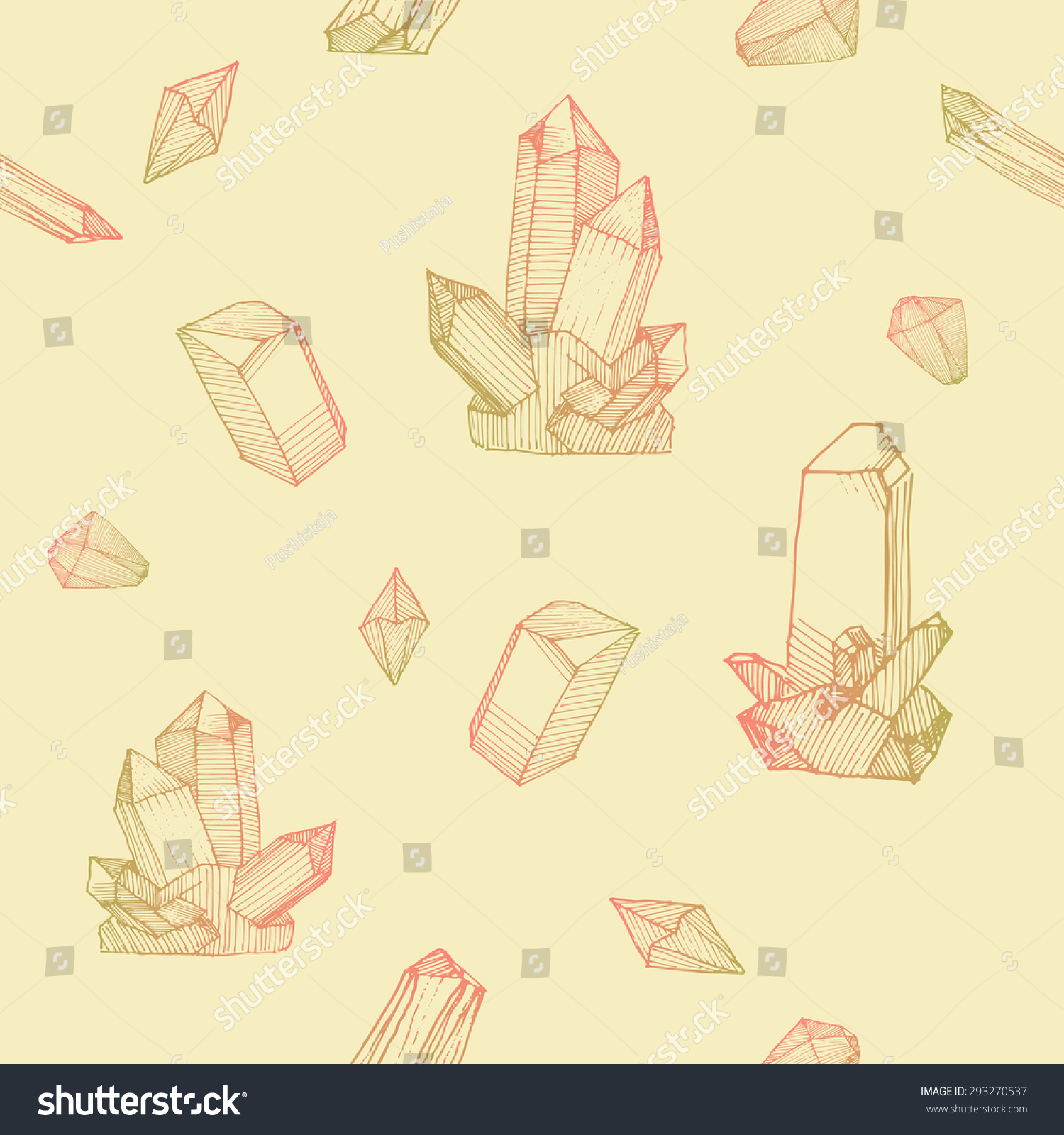 Hand Drawing Mineral Sketch Vector: vector de stock (libre de regalías ...