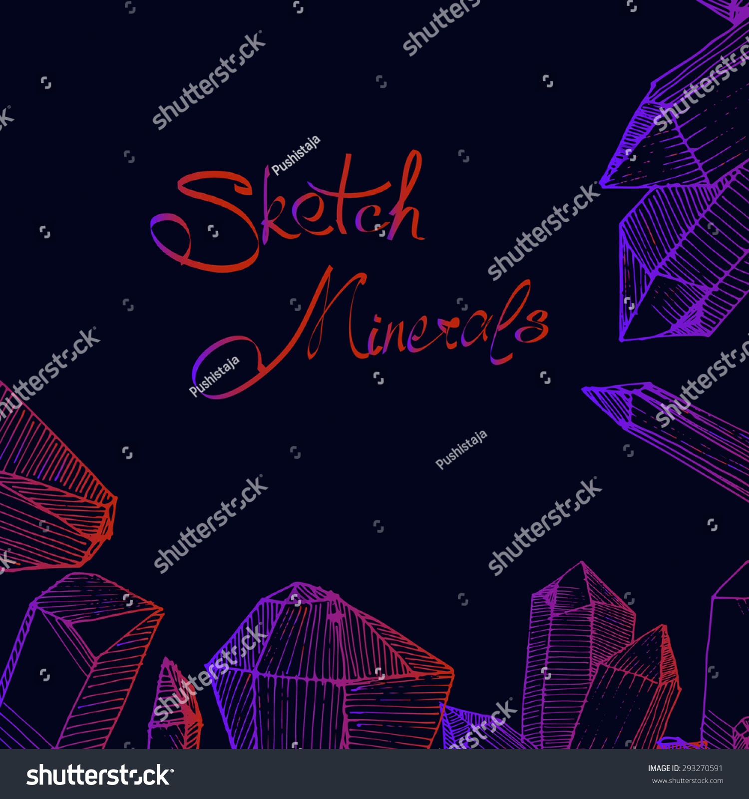 Hand Drawing Mineral Sketch Vector Stock Vector (Royalty Free ...
