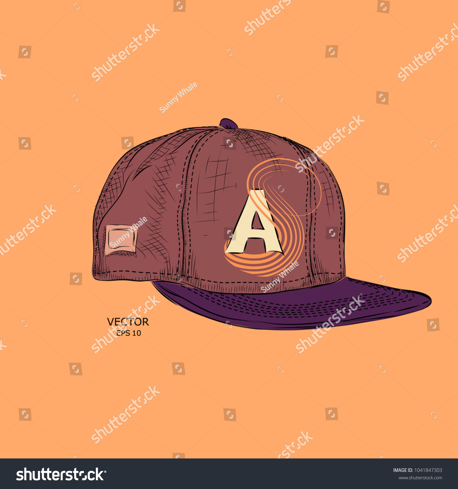 Hand Drawn Baseball Cap Vector Illustration Stock Vector (Royalty Free ...