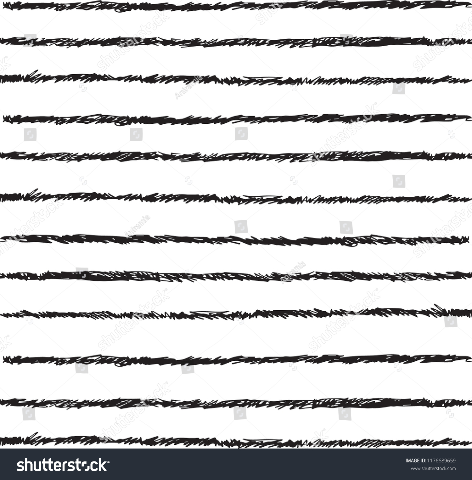 Hand Drawn Black Heavy Lines Vector: vector de stock (libre de regalías ...