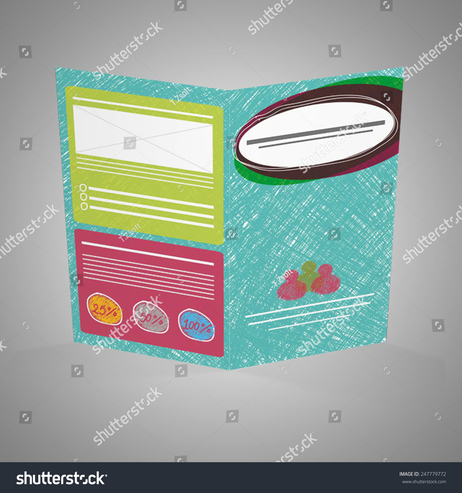 Hand Drawn Brochure Design Template Stock Vector (Royalty Free ...