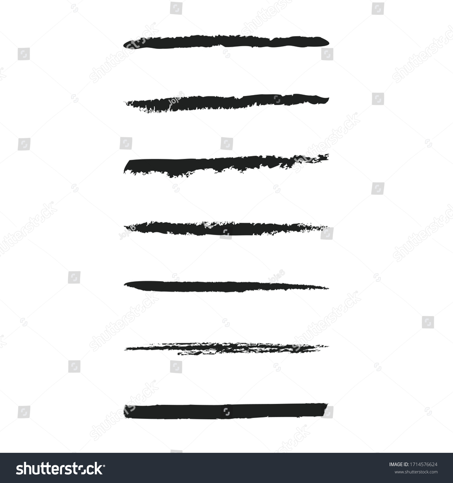 Hand Drawn Brush Stroke Vector Stock Vector (Royalty Free) 1714576624 ...