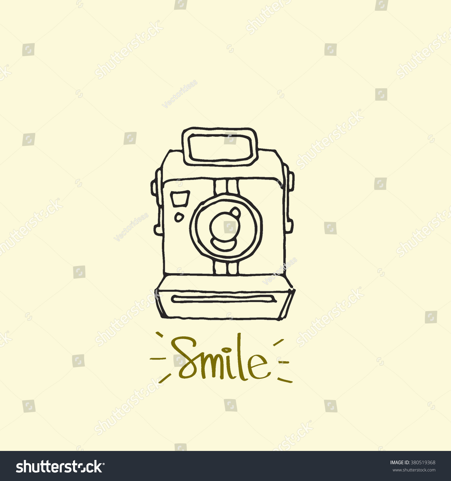 Hand Drawn Camera Icon Vector Vector: vector de stock (libre de ...