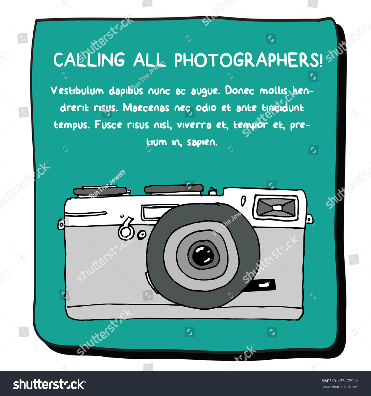 Hand Drawn Camera Vector Illustration Stock Vector (Royalty Free ...