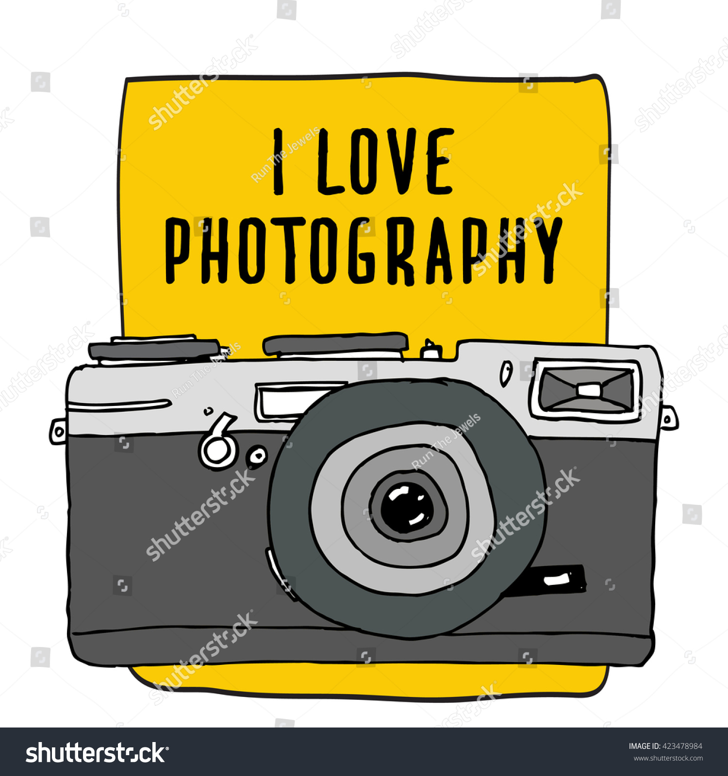 Hand Drawn Camera Vector Illustration Stock Vector (Royalty Free ...