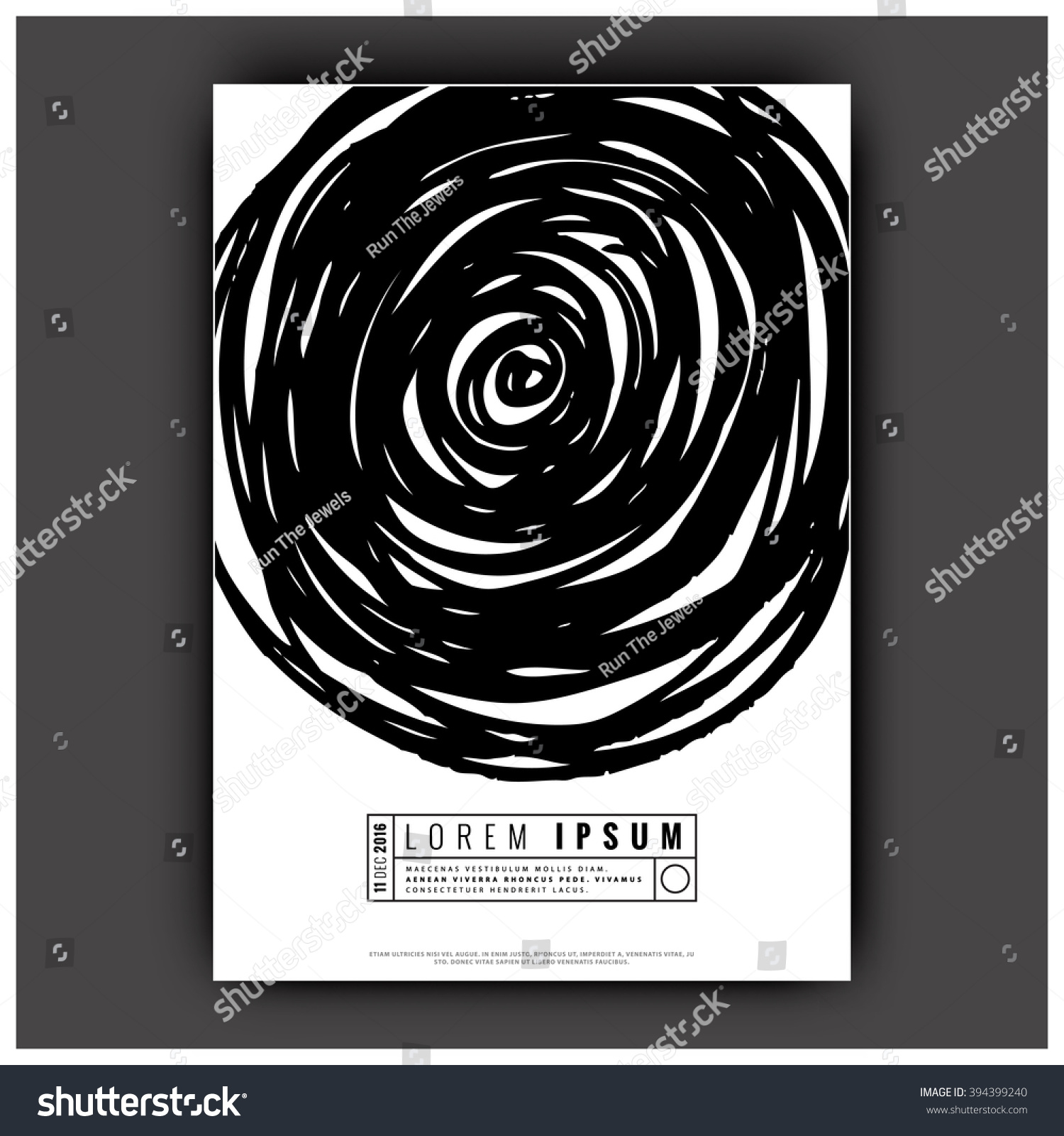Hand Drawn Card Template Design Stock Vector (Royalty Free) 394399240 ...