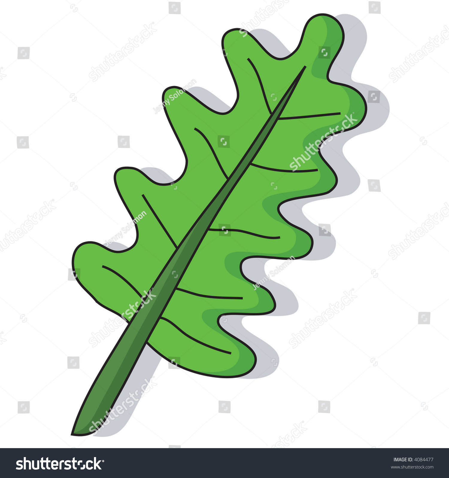 Hand Drawn Cartoon Style Leaf Stock Vector (Royalty Free) 4084477 ...