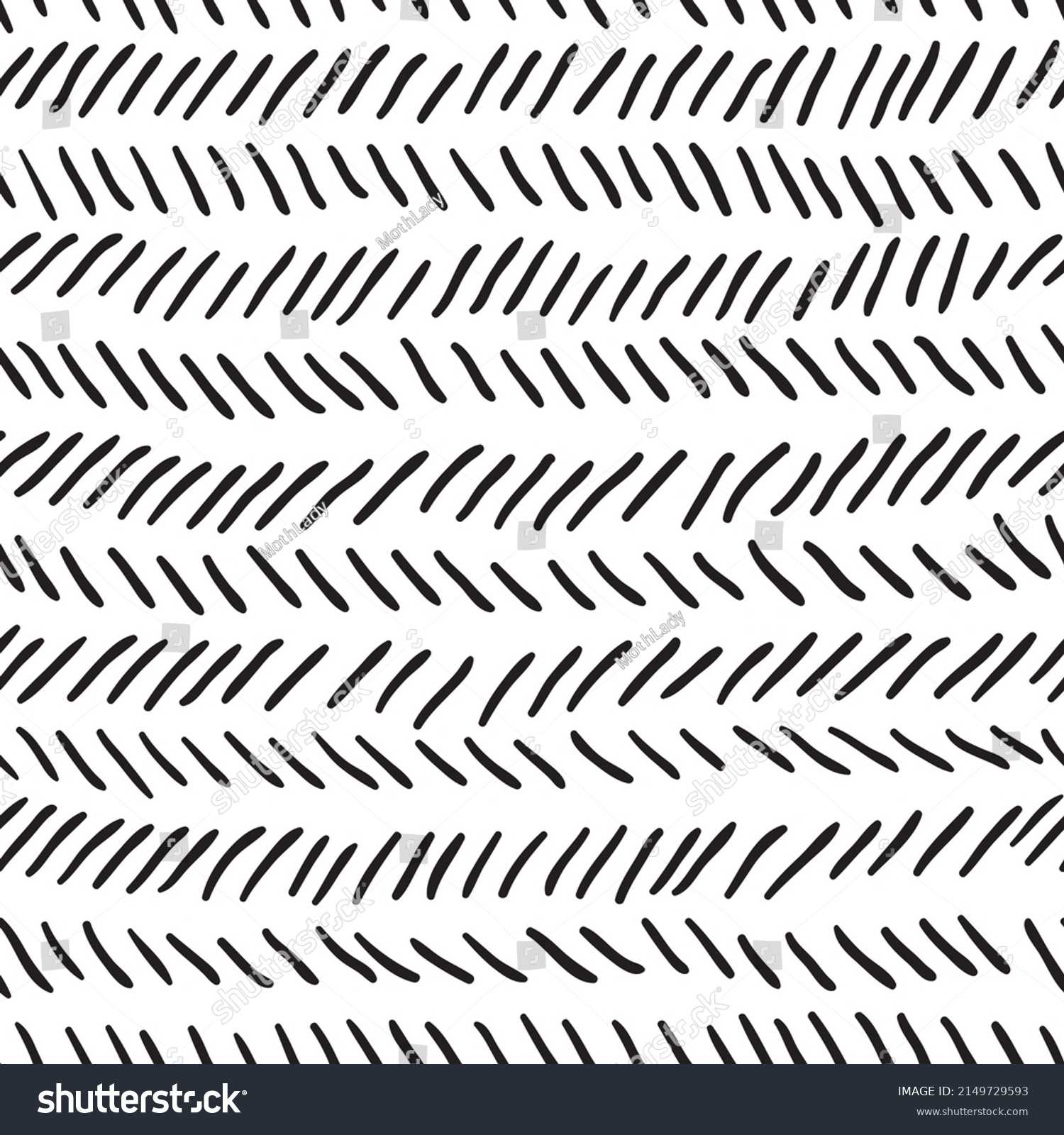 Hand Drawn Chevron Pattern Cute Doodle Stock Vector (Royalty Free ...