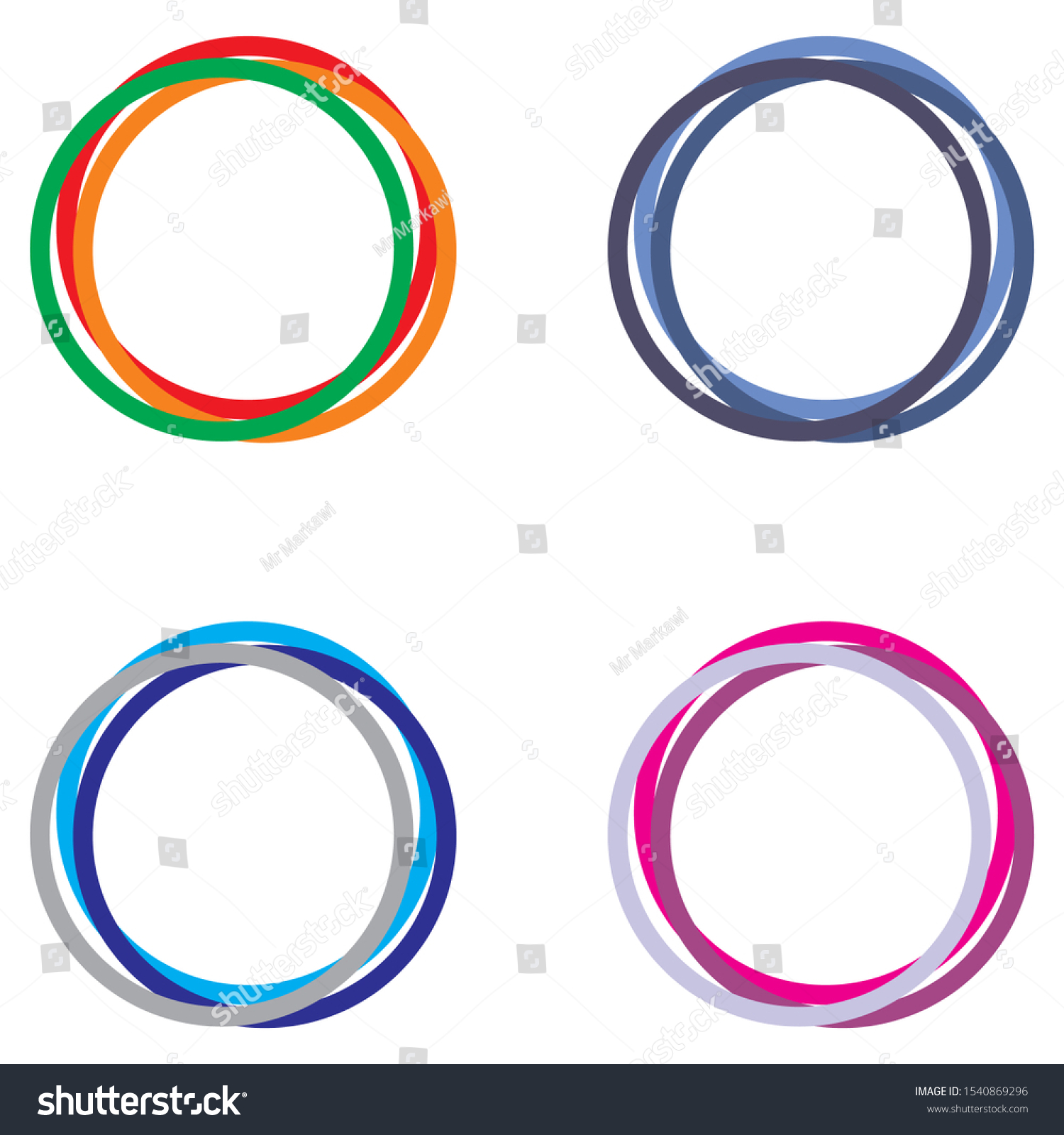 Hand Drawn Circle Line Sketch Set Stock Vector (Royalty Free ...