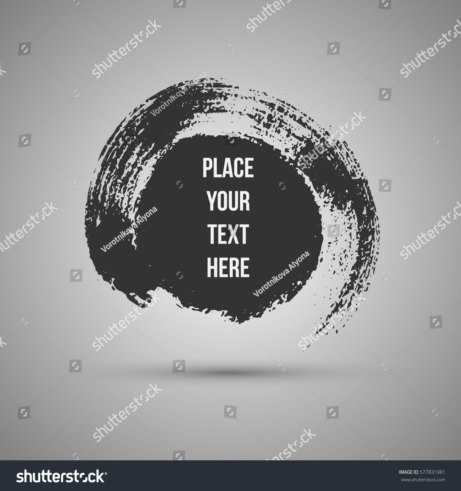 Hand Drawn Circle Shape Label Logo Stock Vector (Royalty Free ...