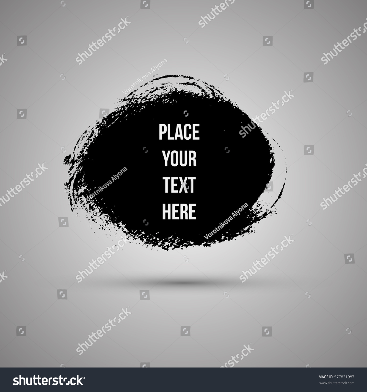 Hand Drawn Circle Shape Label Logo Stock Vector (Royalty Free) 577831987