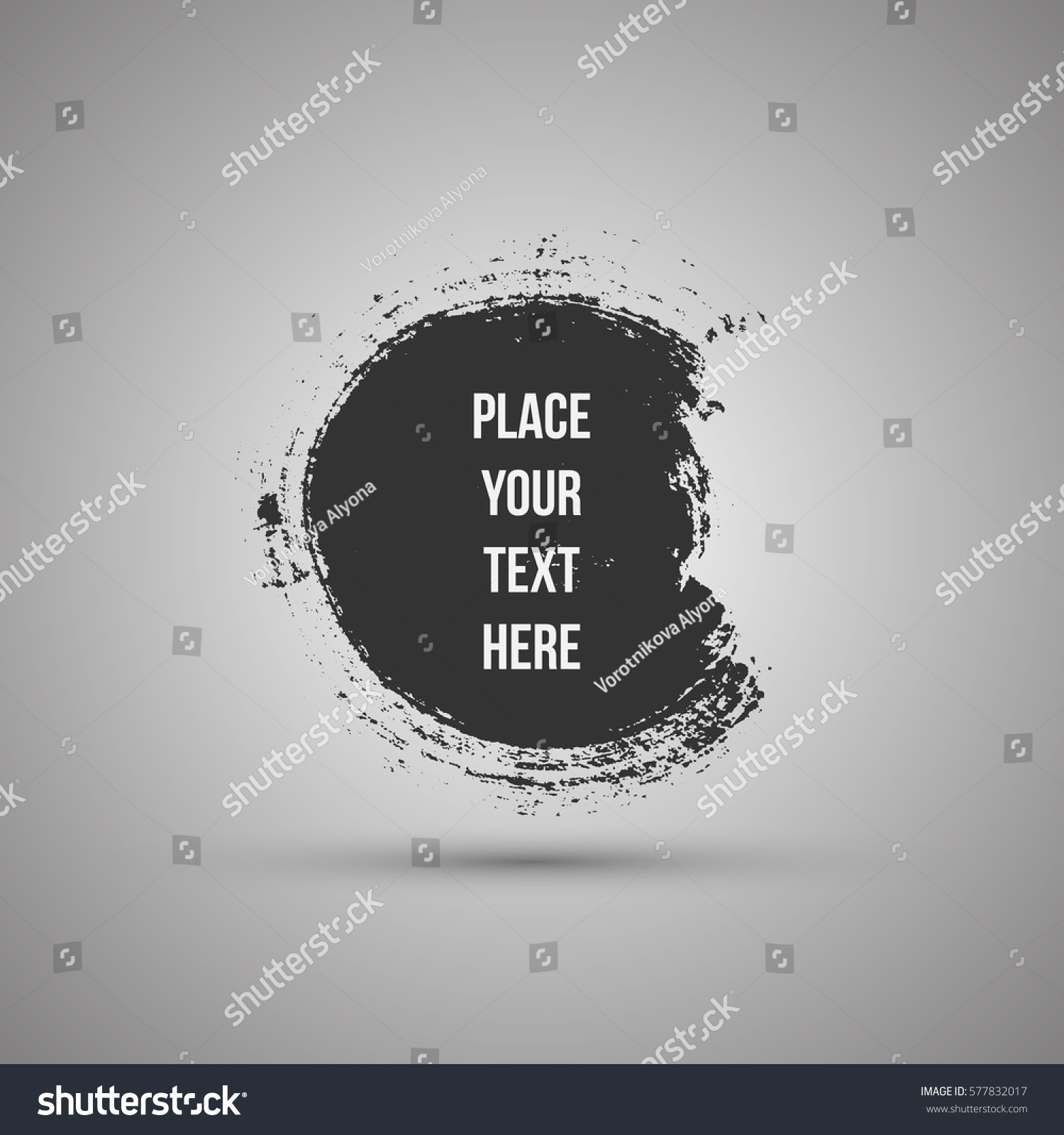 Hand Drawn Circle Shape Label Logo Stock Vector (Royalty Free) 577832017