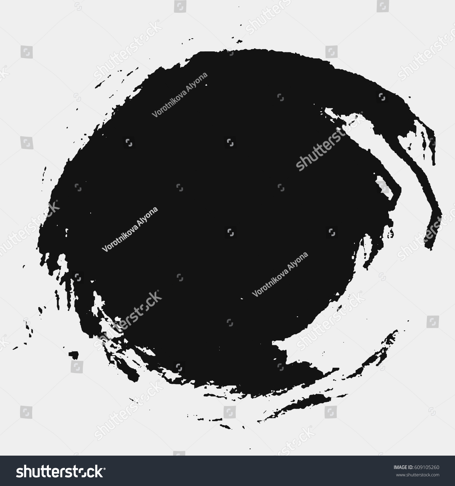 Hand Drawn Circle Shape Label Logo Stock Vector (Royalty Free ...