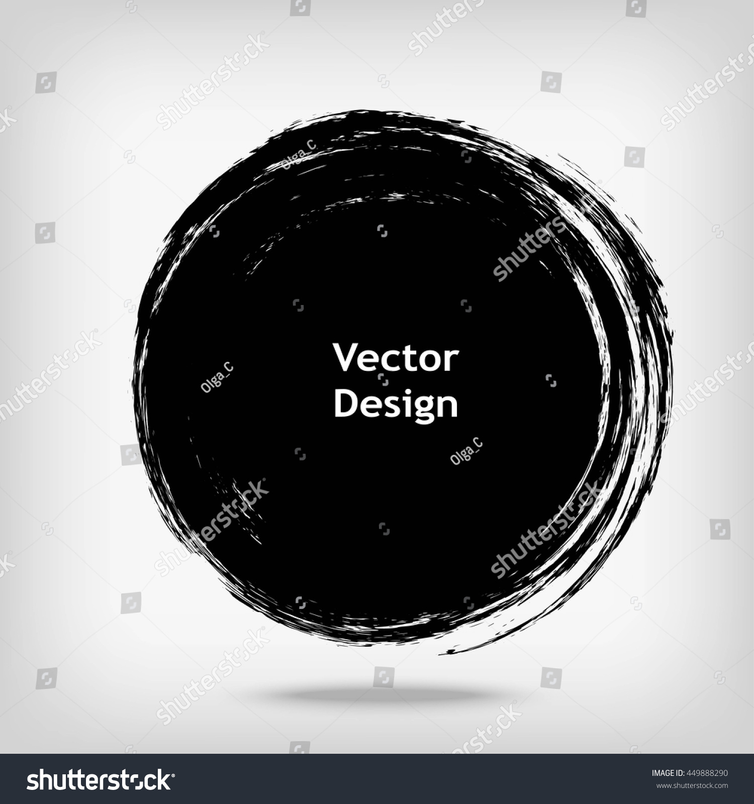 Hand Drawn Circle Shape Label Logo Stock Vector (Royalty Free) 449888290