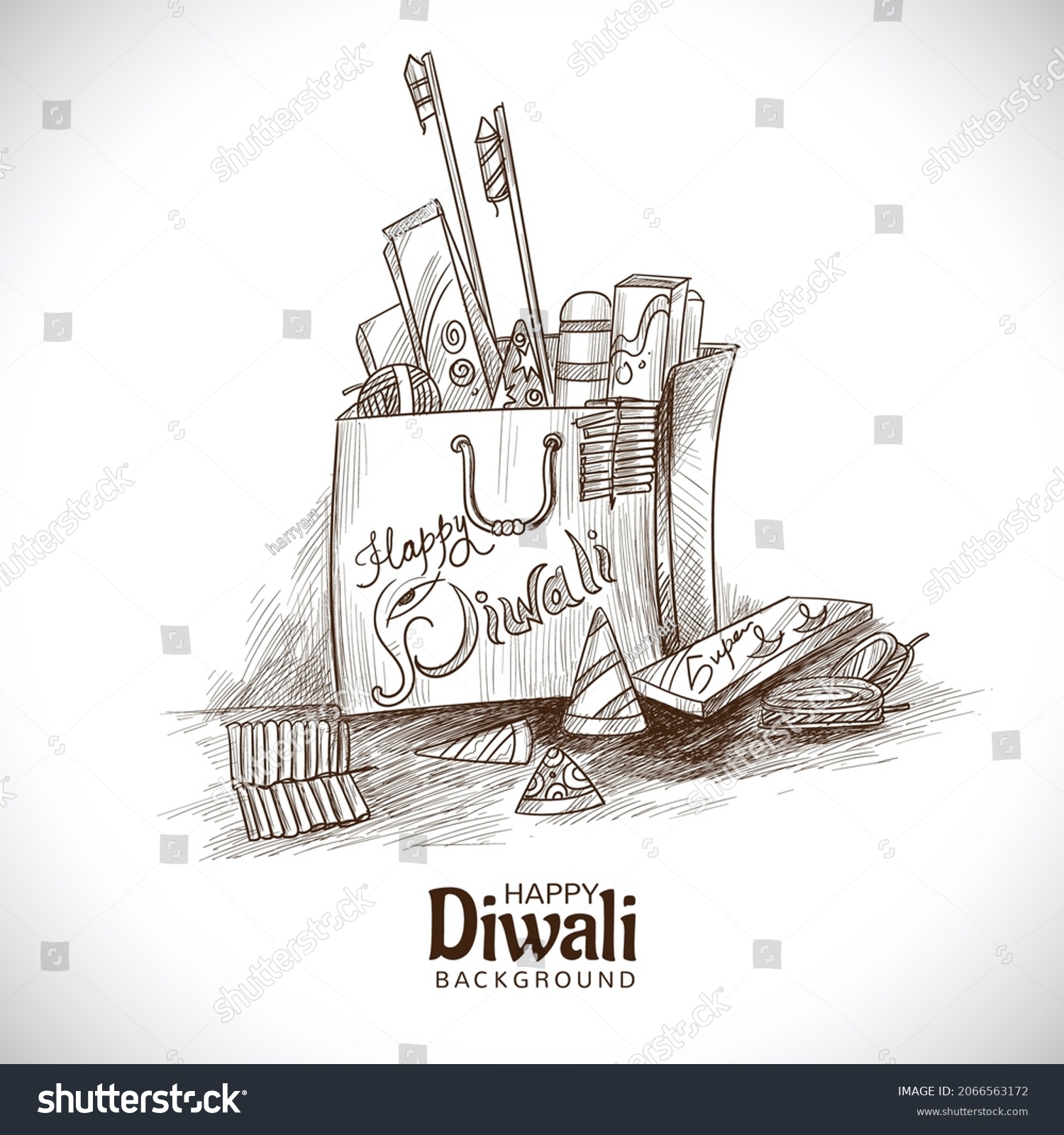 Hand Drawn Crackers Sketch Vector Design Stock Vector (Royalty Free ...