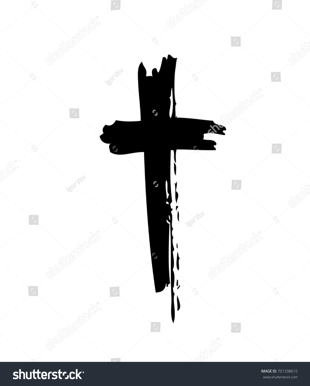 Hand Drawn Cross Stock Vector (Royalty Free) 701338615