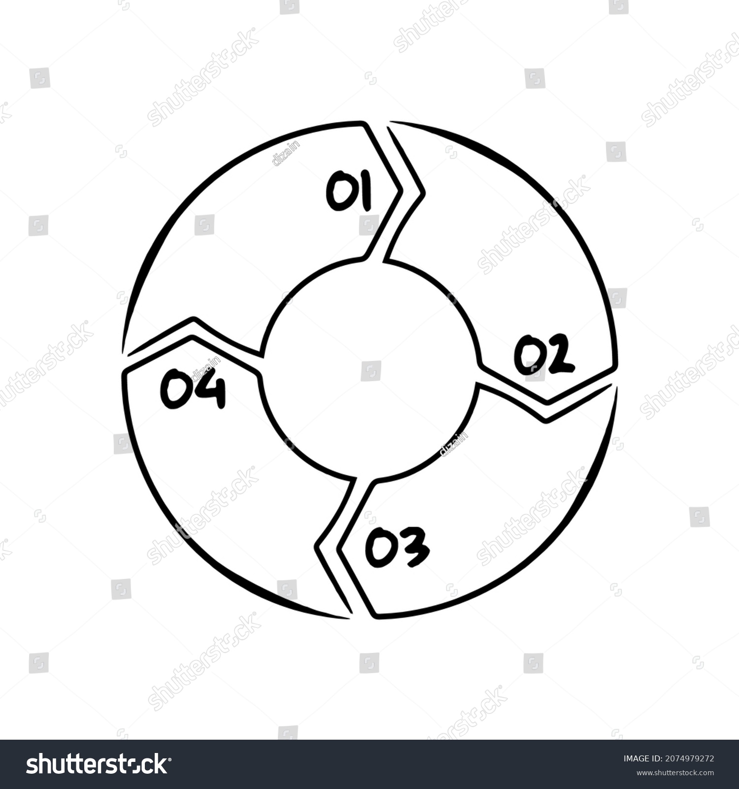 Hand Drawn Cycle Diagram Chart 4 Stock Vector (Royalty Free) 2074979272 ...