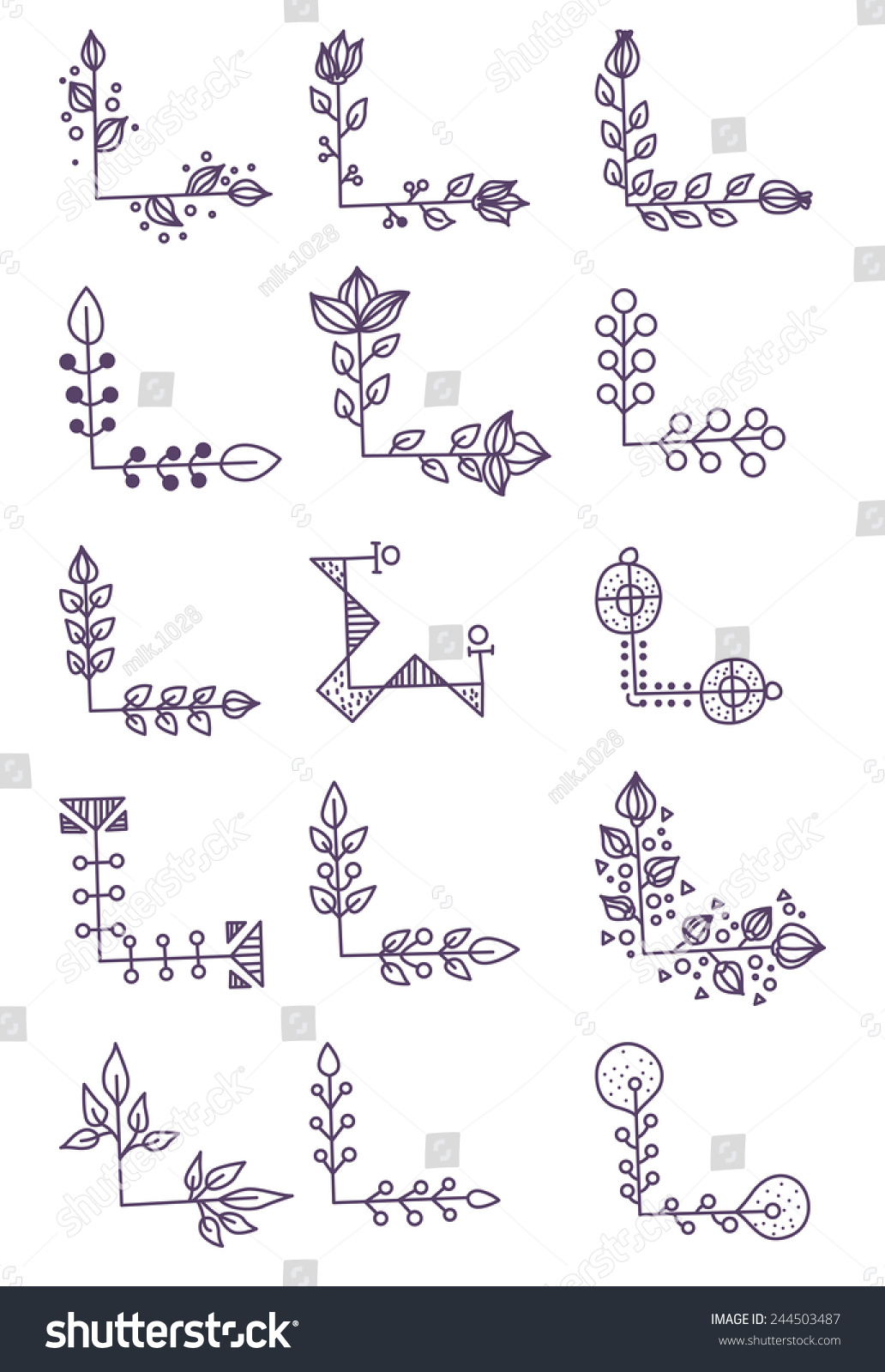Hand Drawn Doodle Vector Book Corners: Stock-Vektorgrafik (Lizenzfrei ...