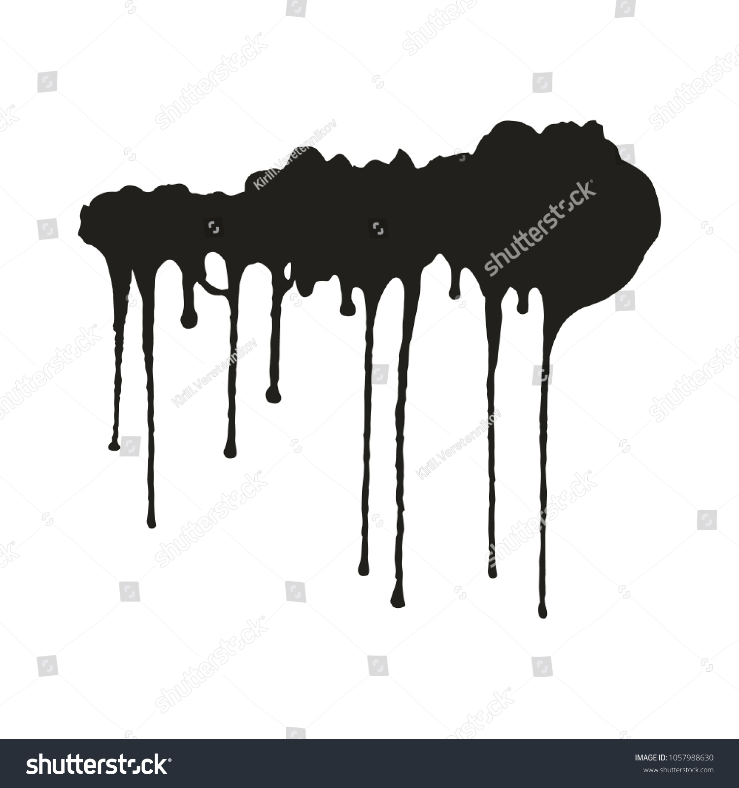 Hand Drawn Drip Paint Vector Isolated Stock Vector (Royalty Free ...