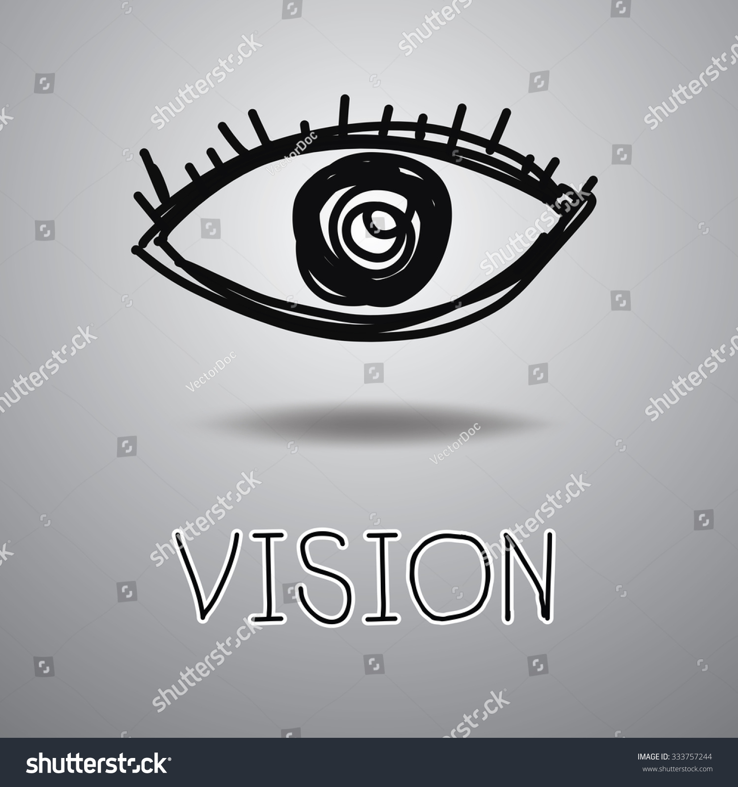 Hand Drawn Eye Logo Stock Vector (Royalty Free) 333757244 | Shutterstock