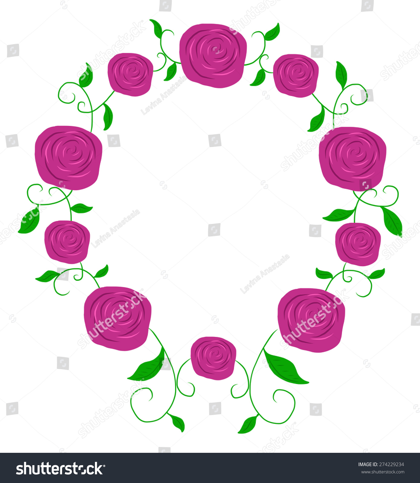 Hand Drawn Flower Frame Stock Vector (Royalty Free) 274229234 ...