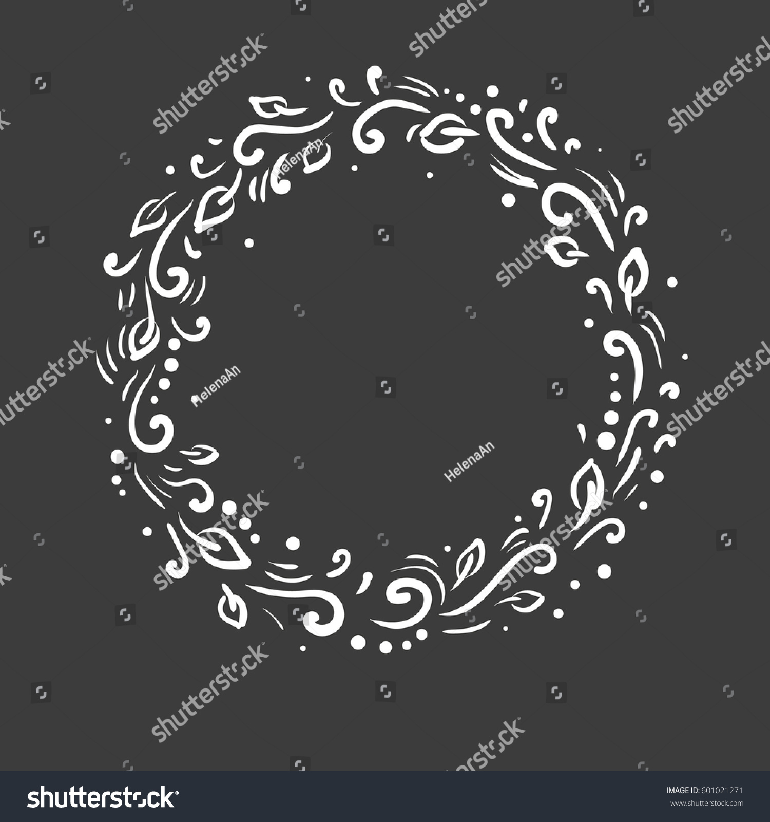 Hand Drawn Frame Cartoon Vector Round Stock Vector (Royalty Free ...
