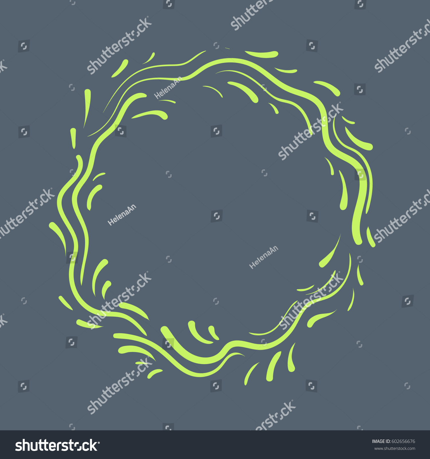 Hand Drawn Frame Cartoon Vector Round Stock Vector (Royalty Free) 602656676