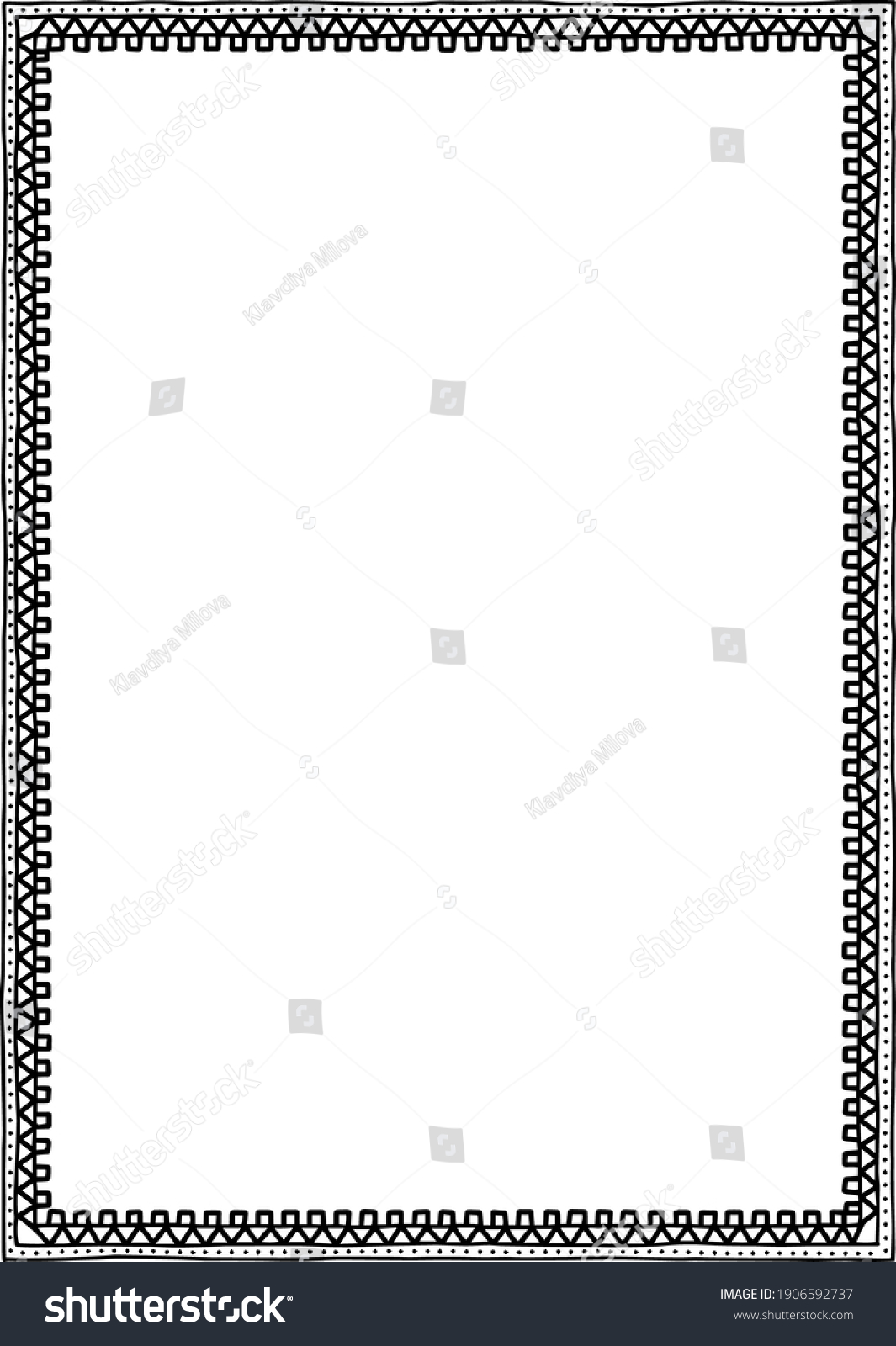 Hand Drawn Frame Vector Illustration A3 Stock Vector (Royalty Free ...