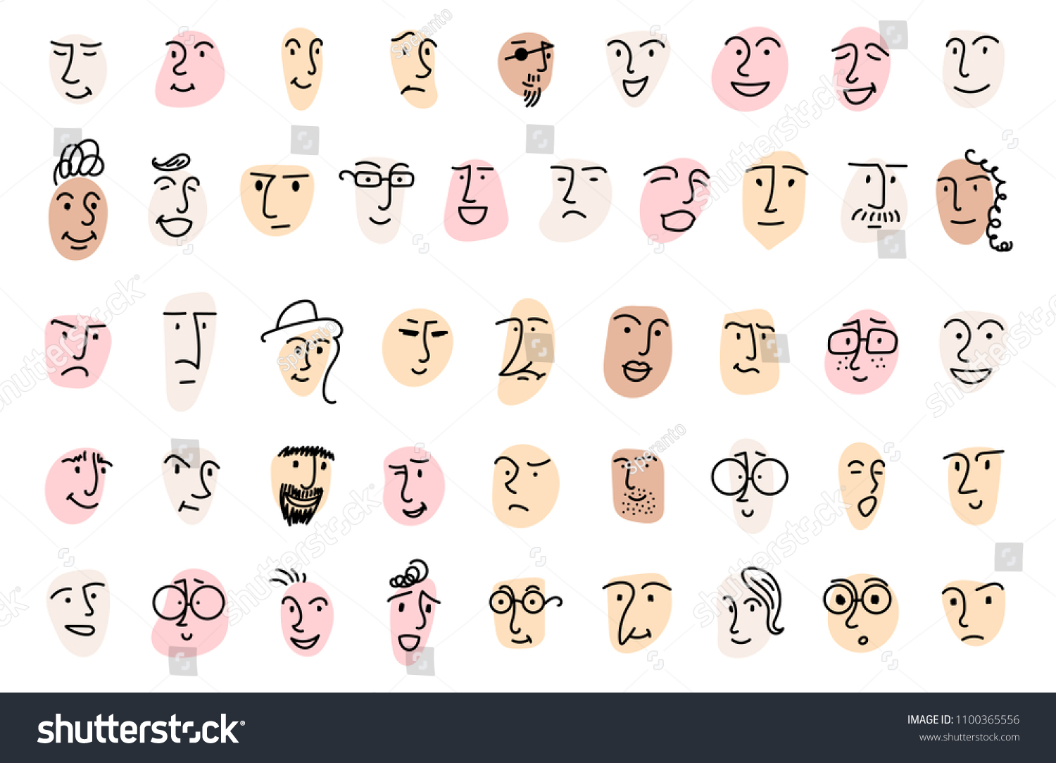 13,202 Funny face hair sketch Images, Stock Photos & Vectors | Shutterstock