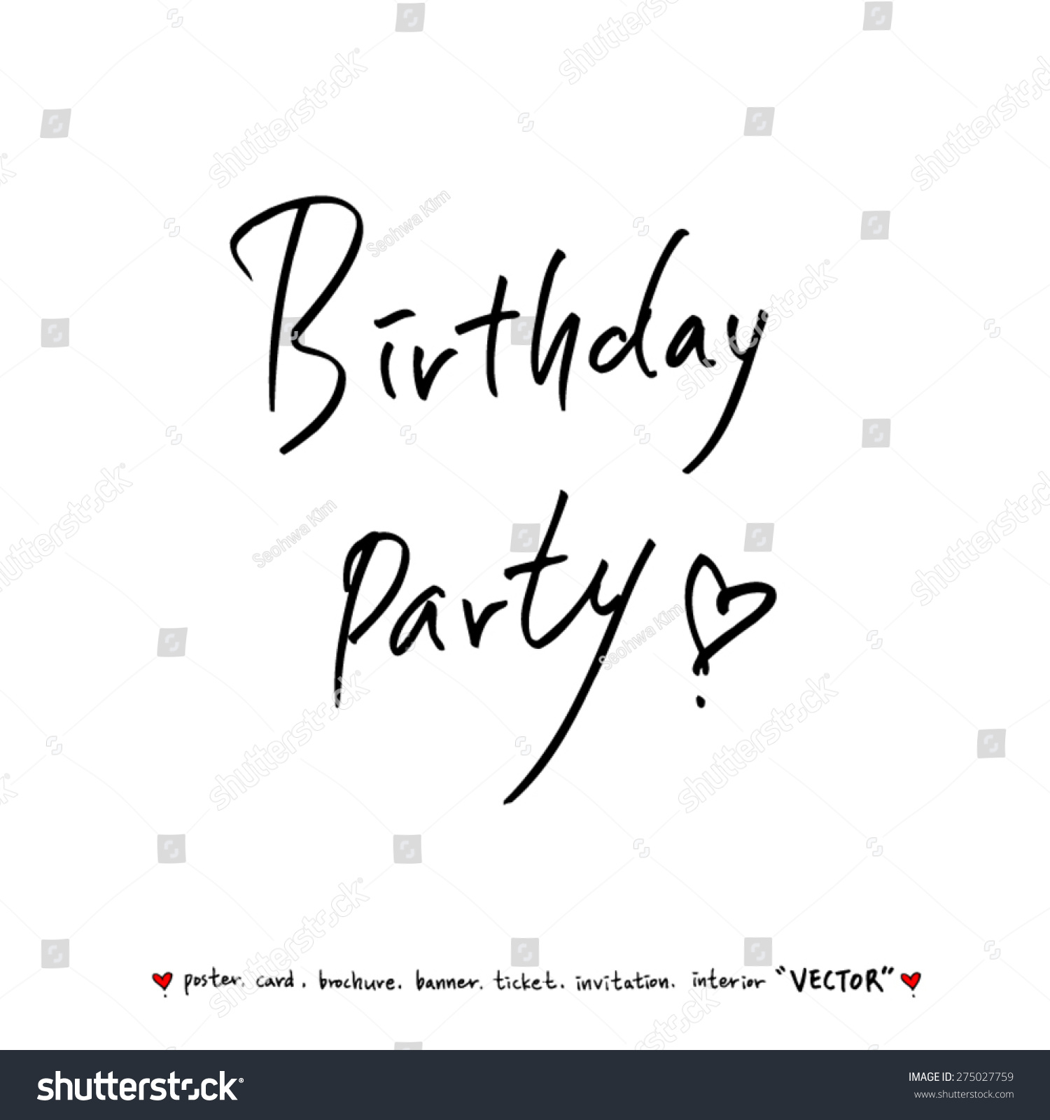 Hand Drawn Greeting Vector Calligraphy Stock Vector (Royalty Free ...