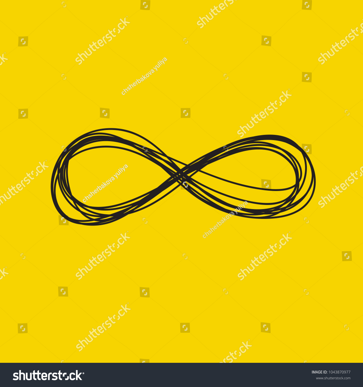 Hand Drawn Infinity Sign Isolated Vector Stock Vector (Royalty Free ...
