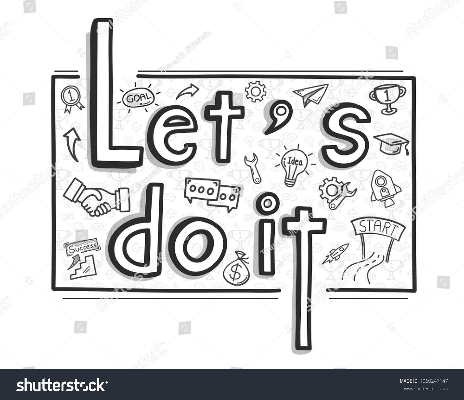 Hand Drawn Lets Do Concept Vector Stock Vector (Royalty Free) 1060247147