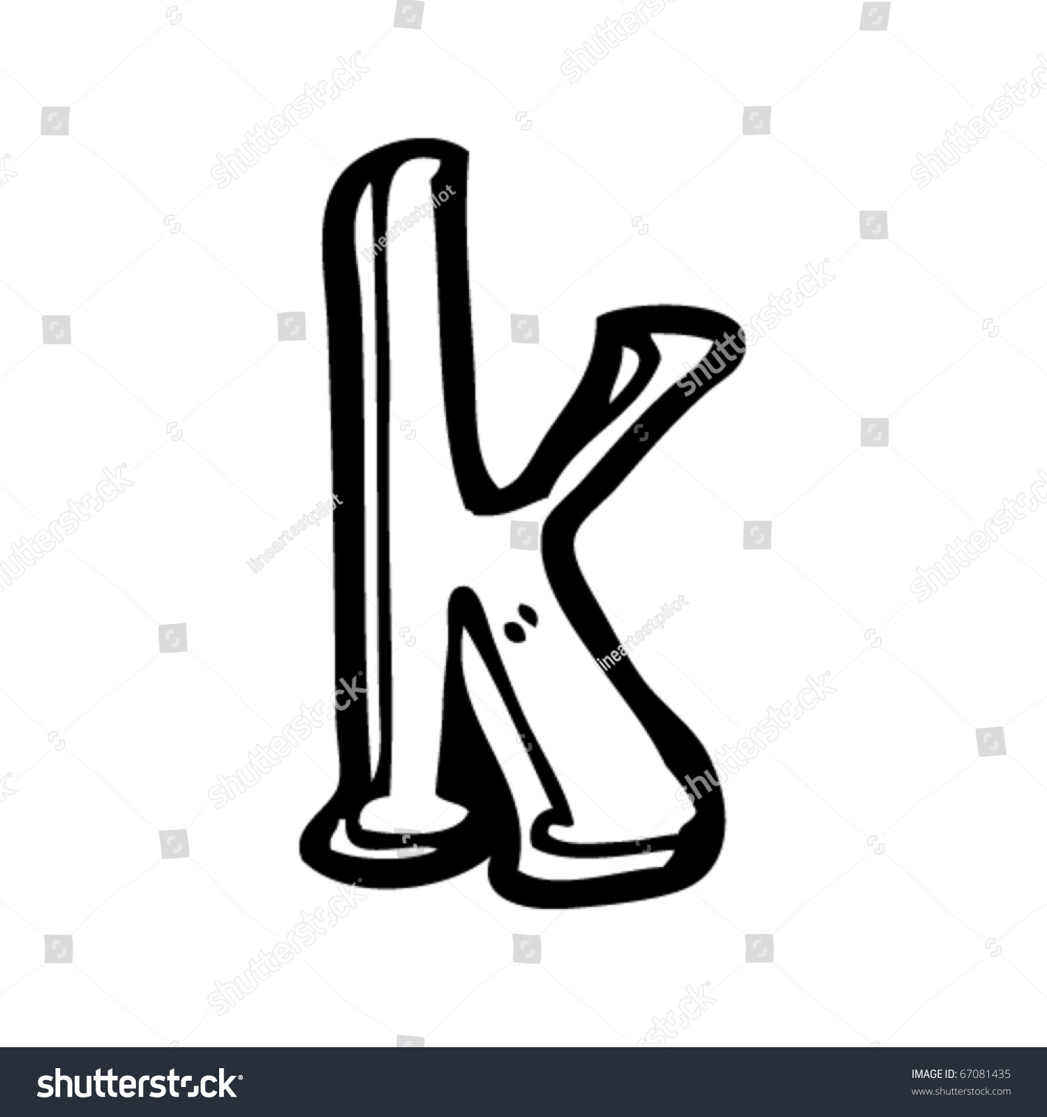 Hand Drawn Letter K Stock Vector (Royalty Free) 67081435 | Shutterstock