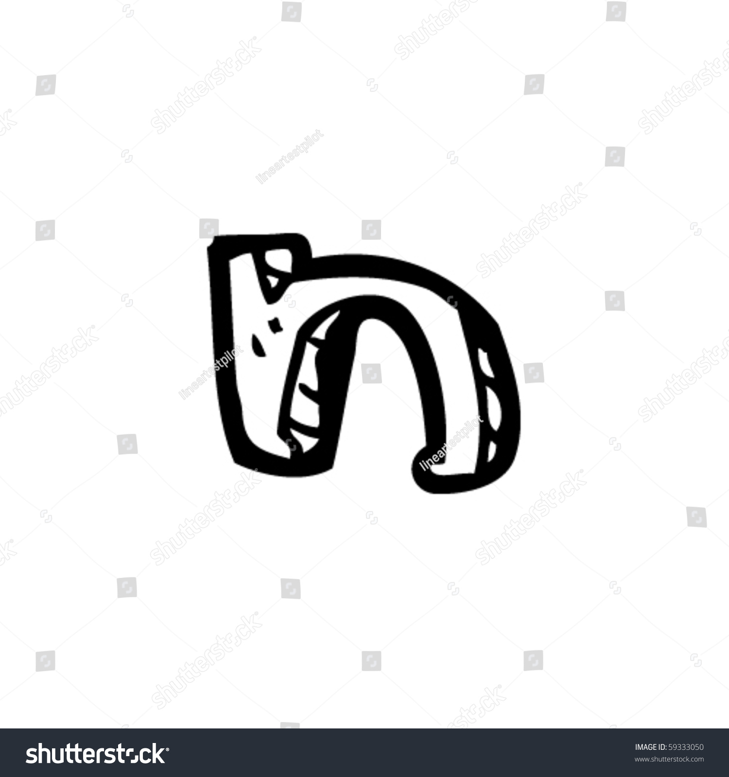 Hand Drawn Letter N Stock Vector (Royalty Free) 59333050