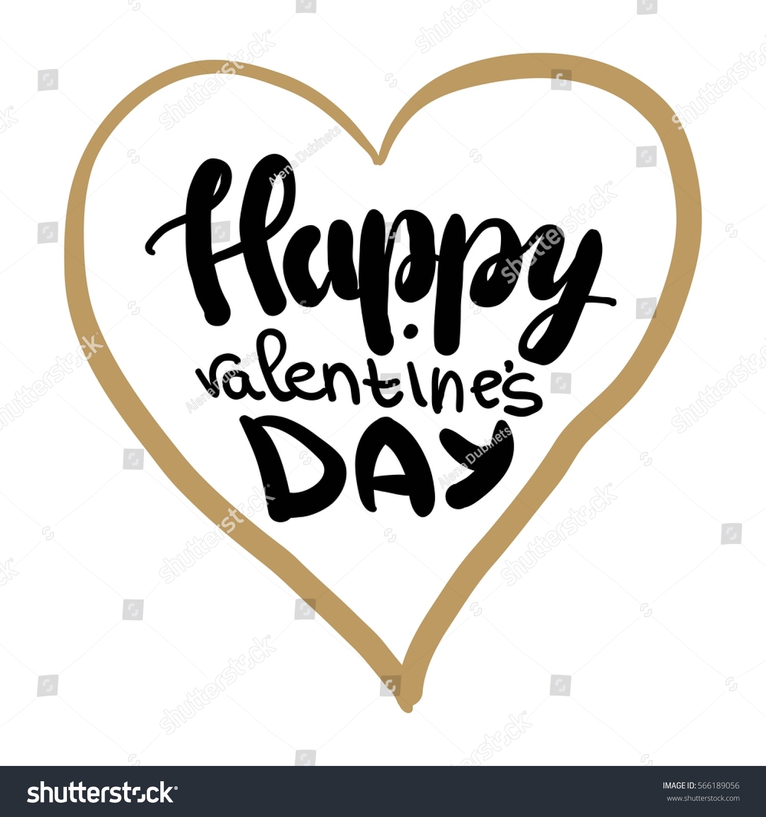 Hand Drawn Lettering Quote Valentines Day Stock Vector Royalty Free