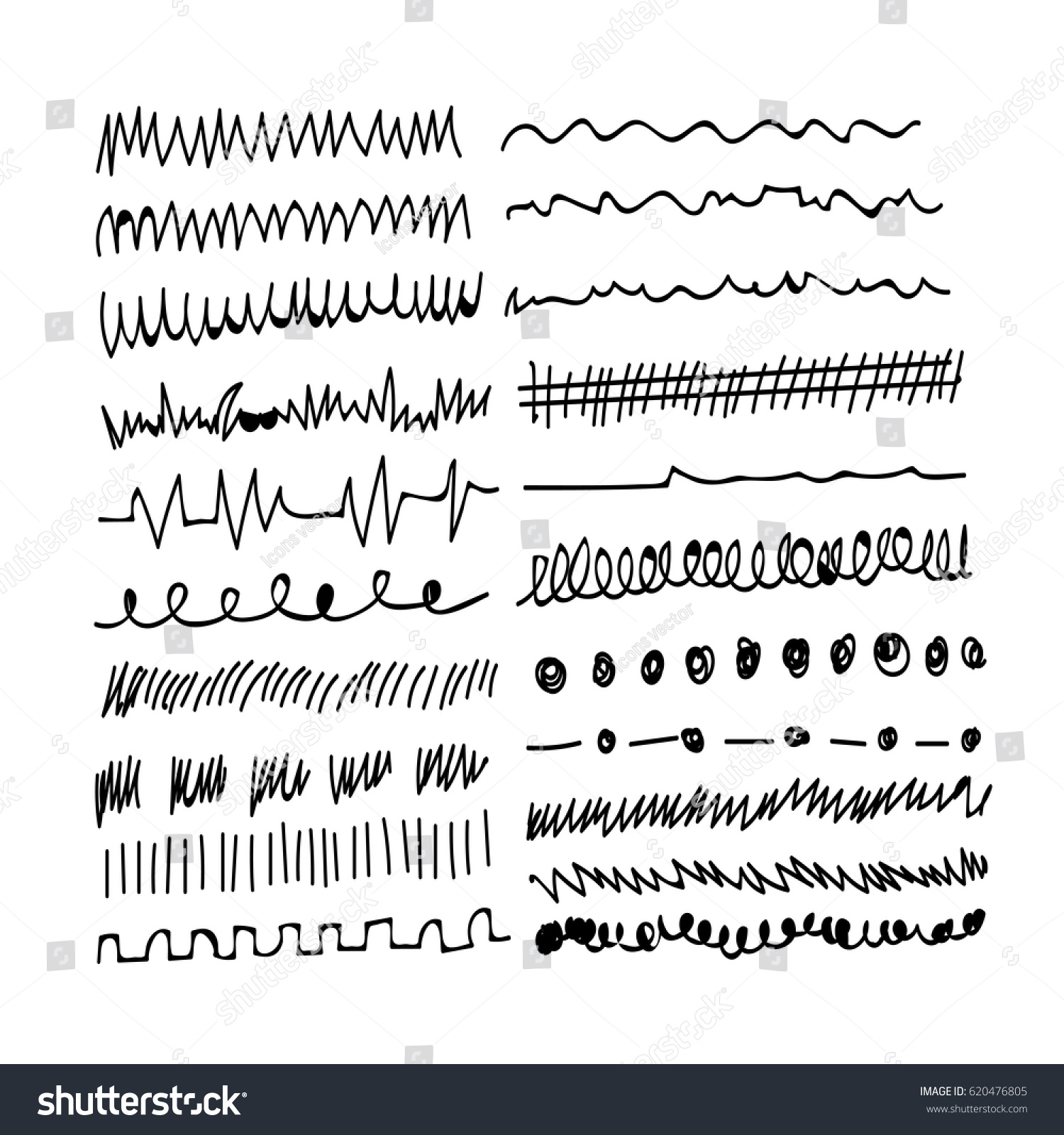 Hand Drawn Line Border Stock Vector (Royalty Free) 620476805