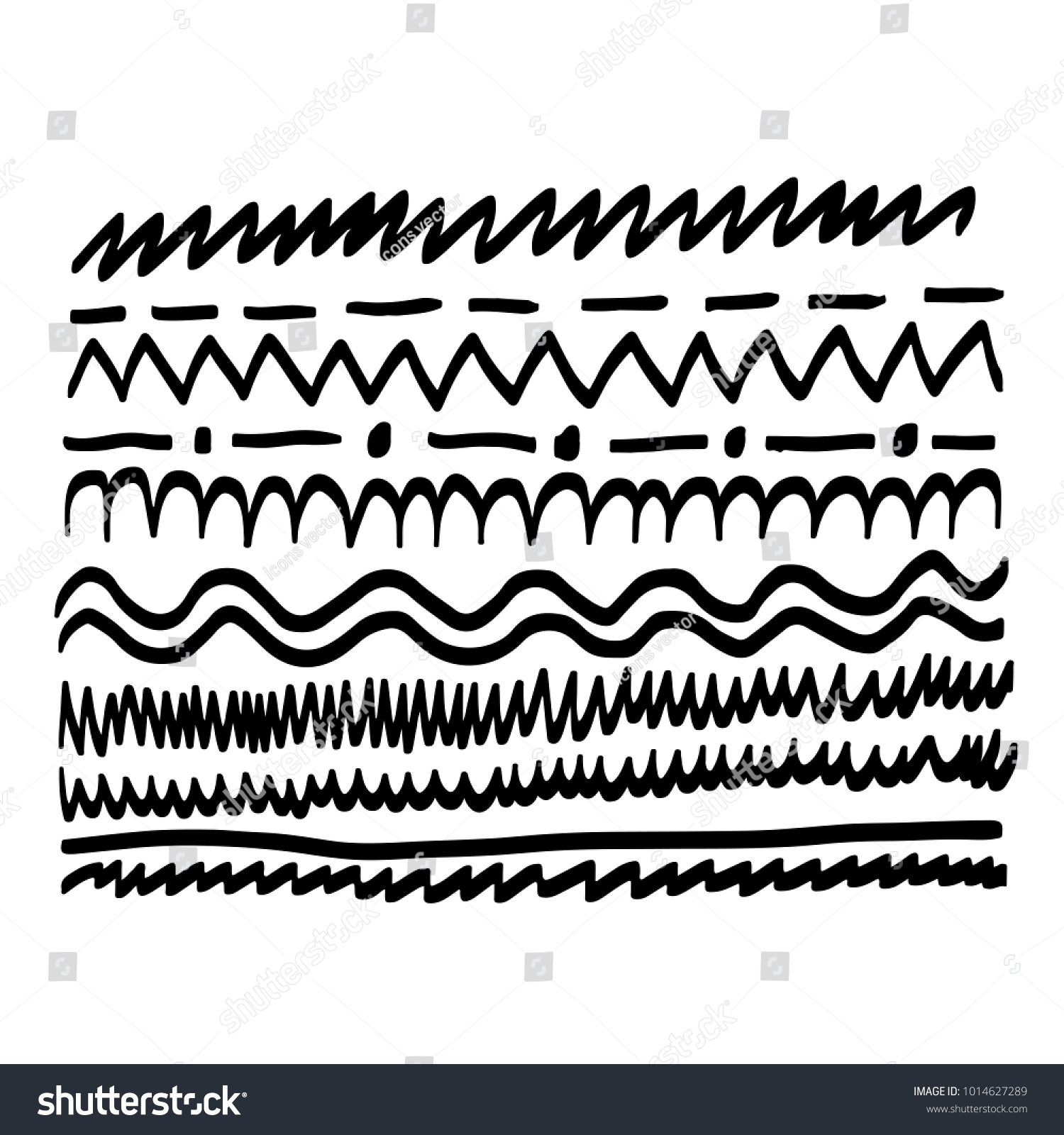 Hand Drawn Line Stroke Stock Vector (Royalty Free) 1014627289 ...