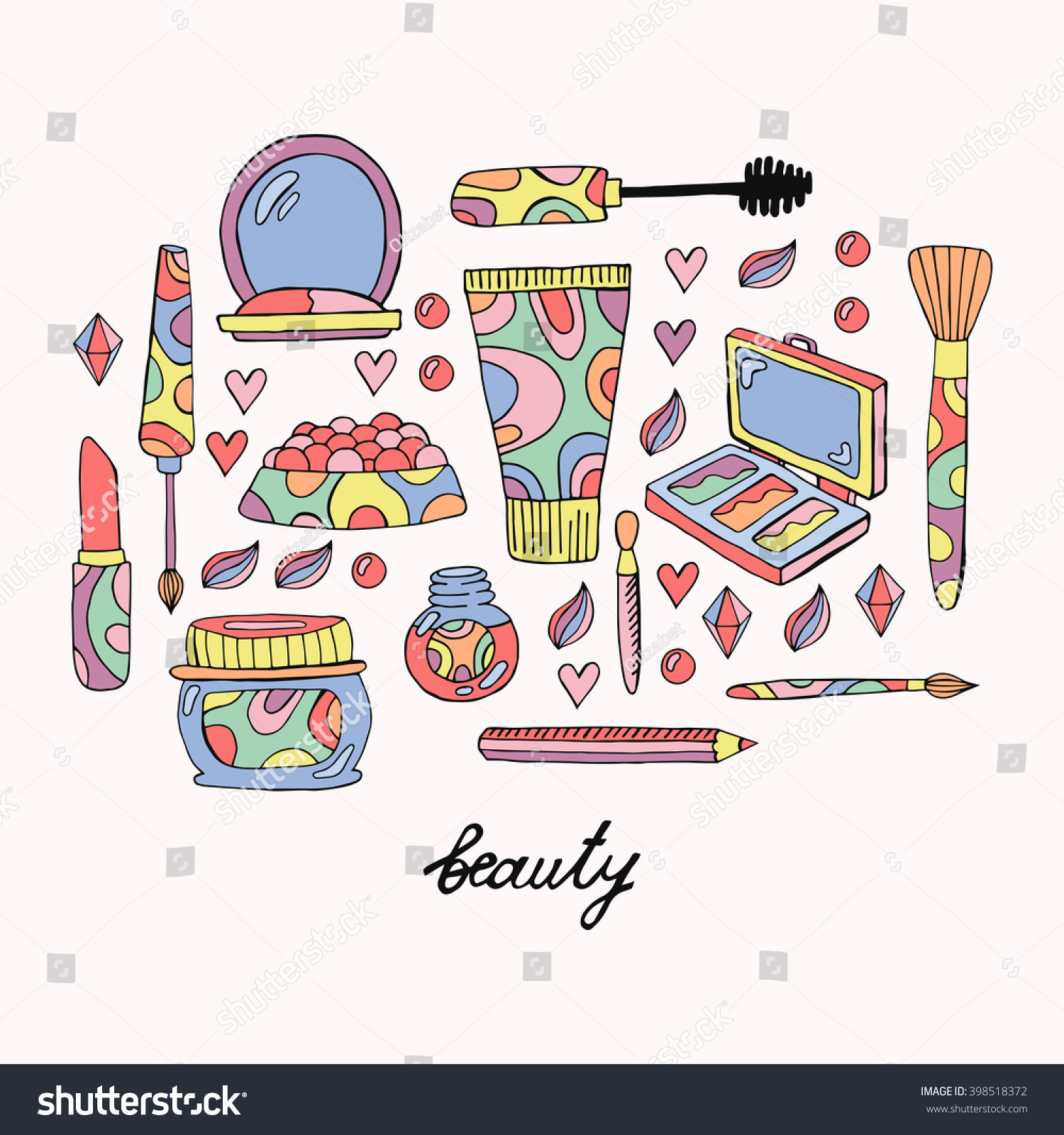 Hand Drawn Make Vector Set Different Stock Vector (Royalty Free ...