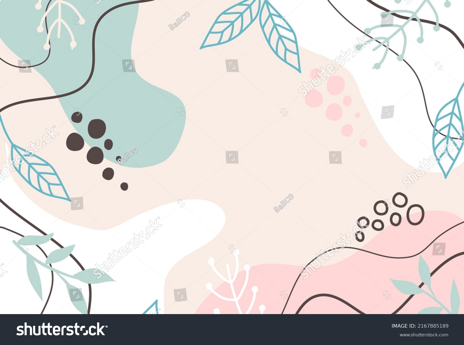 Hand Drawn Minimal Background Vector Illustration Stock Vector (Royalty ...