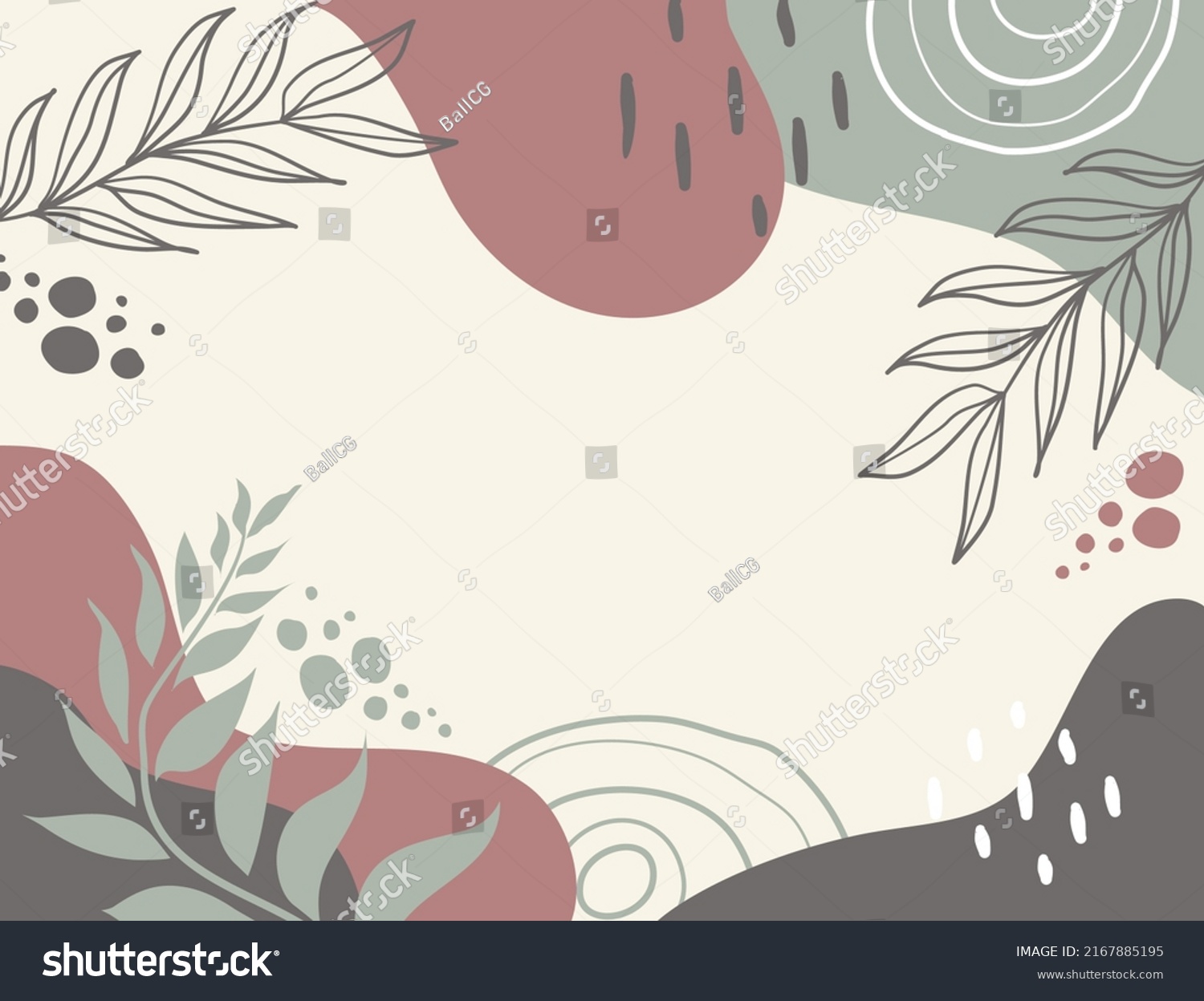 Hand Drawn Minimal Background Vector Illustration Stock Vector (Royalty ...