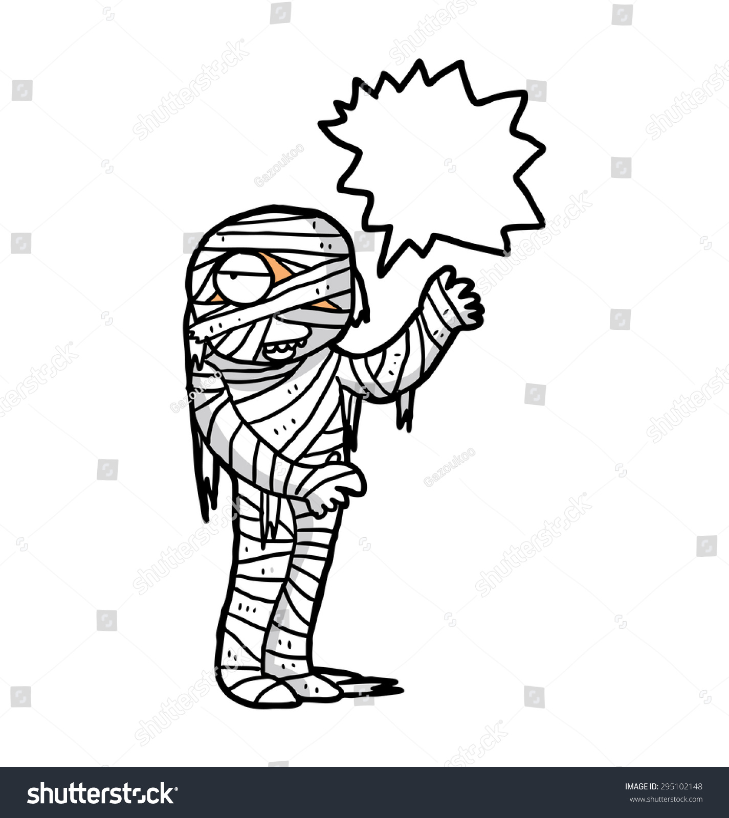Hand Drawn Mummy Stock Vector (Royalty Free) 295102148 | Shutterstock