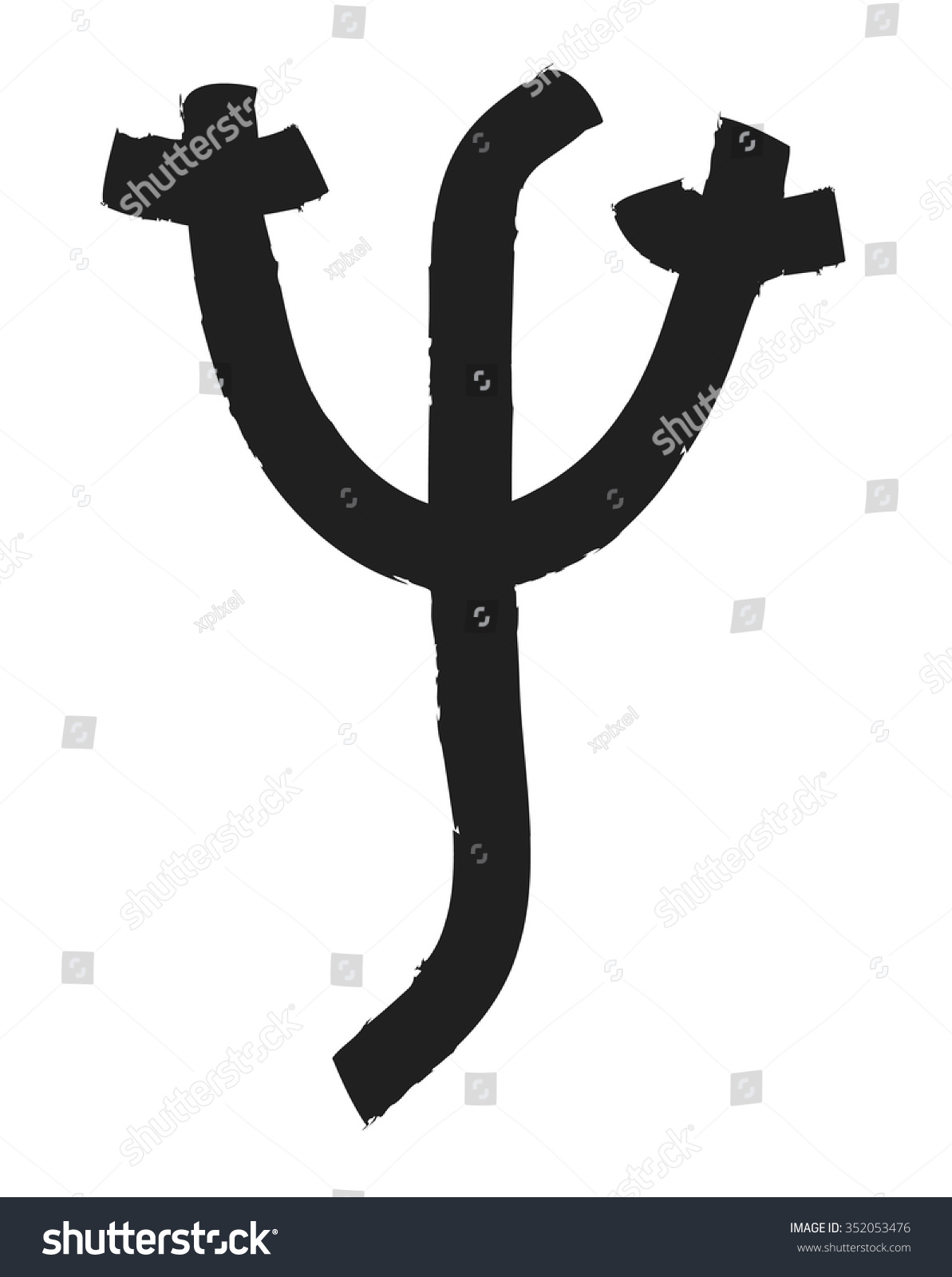 Hand Drawn Psi Symbol Stock Vector (Royalty Free) 352053476