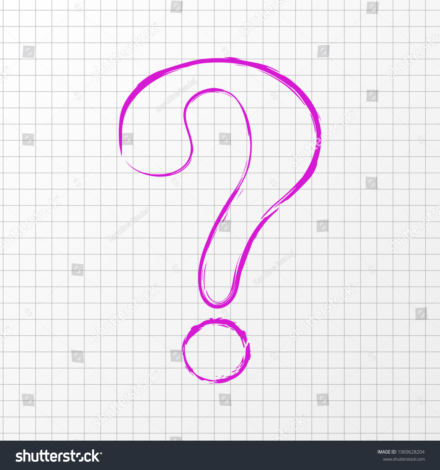 Hand Drawn Question Mark Icon Vector Stock Vector (Royalty Free ...