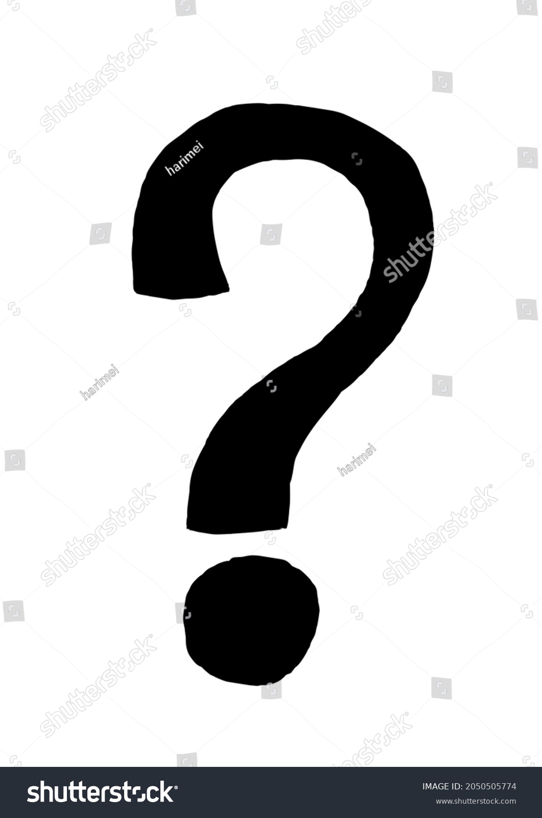 Hand Drawn Question Mark Vector Illustration Stock Vector (Royalty Free ...