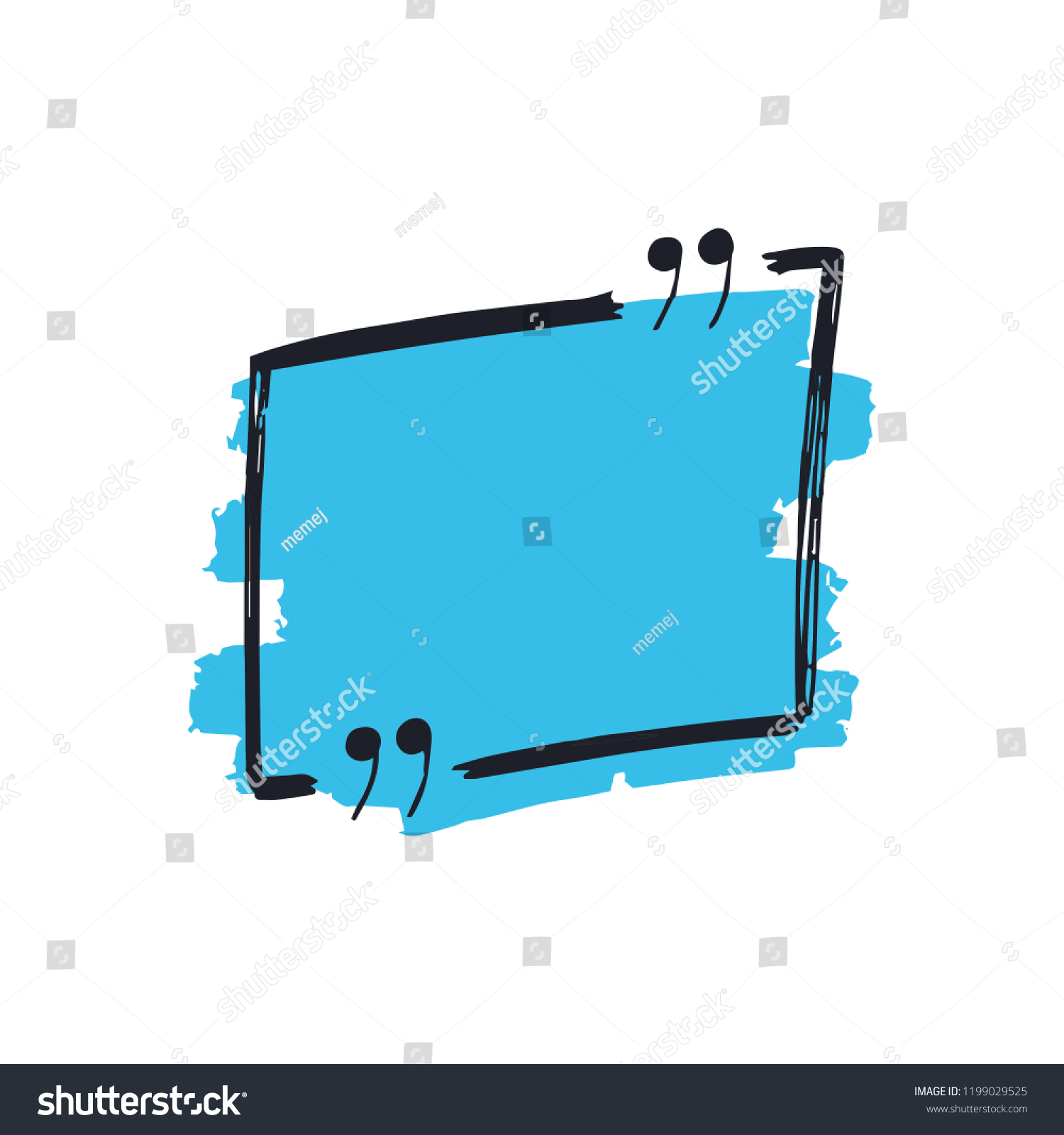 Hand Drawn Quote Text Frame Template Stock Vector (Royalty Free ...